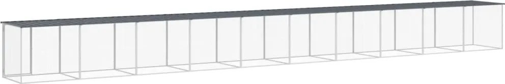 Klec pro kuřata se střechou antracitová 1 003 x 98 x 90 cm ocel 3189053