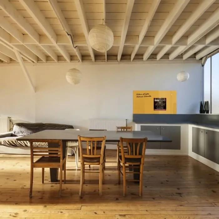 Žlutá neapolská skleněná pracovní a kancelářská tabule Smatab® - 40 × 60 cm