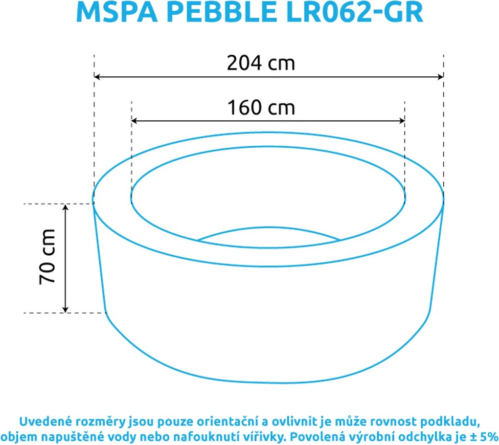Mspa | Vířivý bazén MSPA Pebble LR062-GR | 11400314