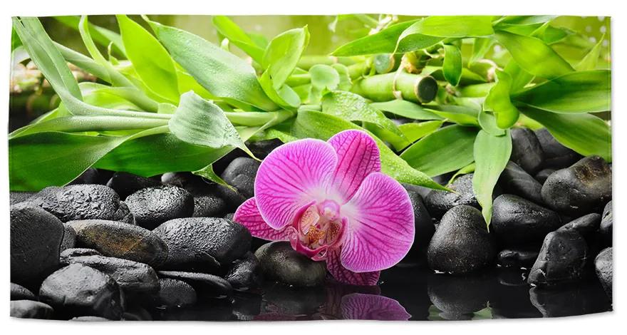 Ručník SABLIO - Růžová orchidej 70x140 cm