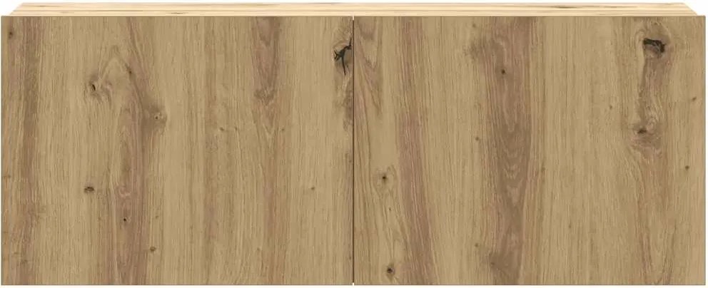 Sada 6 kusů nástěnné TV skříňka dub artisan kompozitní dřevo 3329002