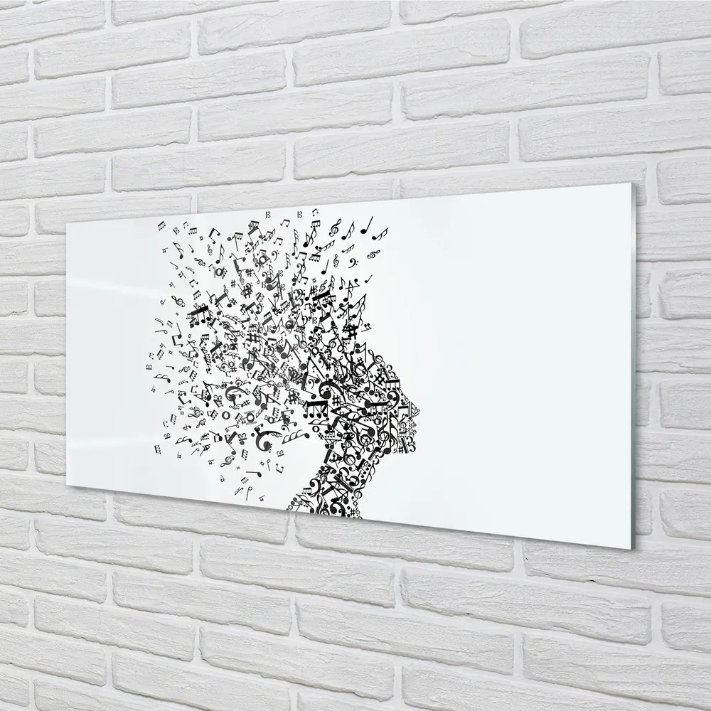 akrylový obraz poznámky hlavy 125x50 cm