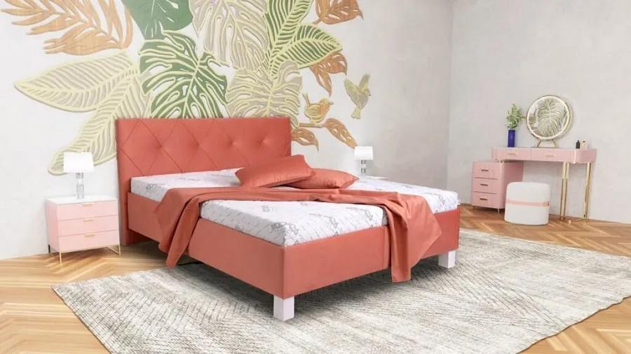 Pohoda Čalouněná postel NAIROBI s úložným prostorem a volně loženou matrací | Látka: Verna 32,Šířka matrace: 160 cm