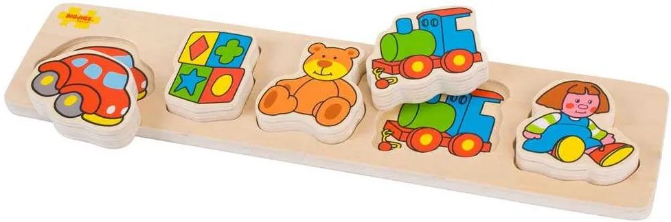 Bigjigs Baby Dřevěné vkládací puzzle hračky