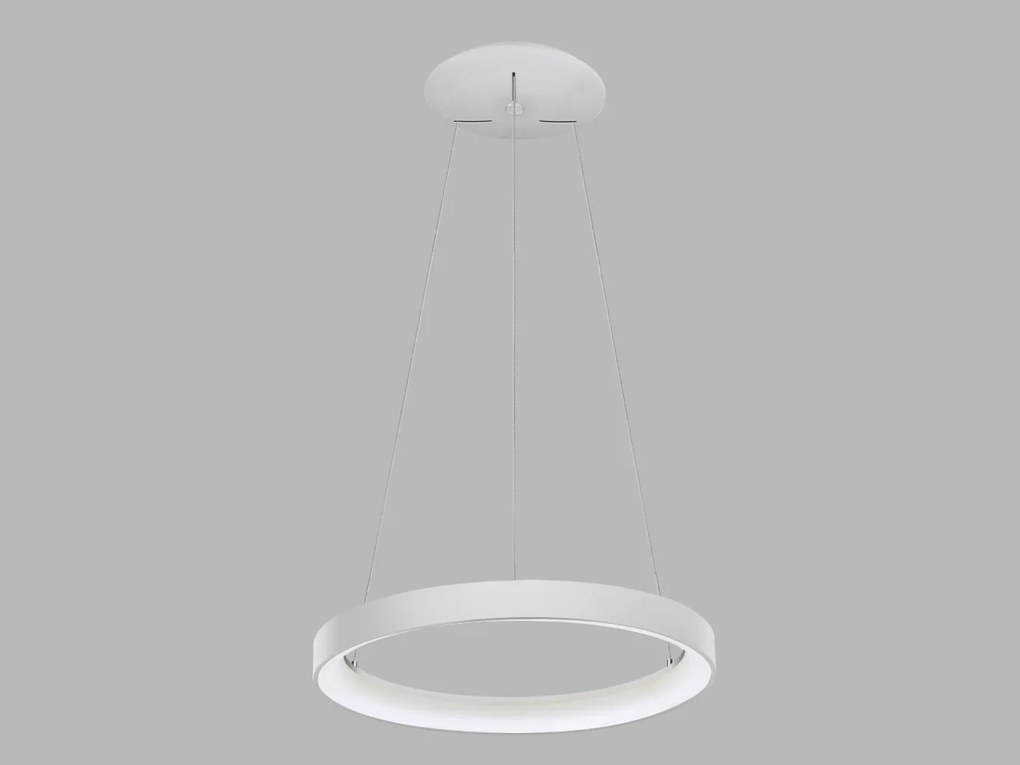 LED2 3271851 Bella Slim 48 P-Z, bílé kruhové závěsné svítidlo, 38W LED 3000K/4000K, prům. 48cm