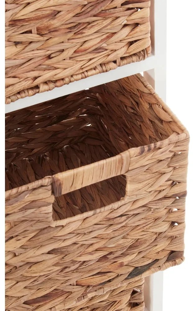 Koupelnový regál z masivu pavlovnie v bílo-přírodní barvě 32x100 cm Padstow – Premier Housewares