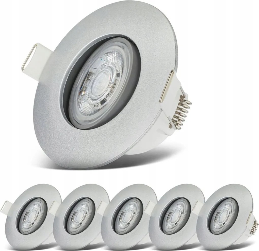 Sada 6 x Led stropní očko 4,9W IP65 pro kuchyňskou koupelnu, zapuštěné