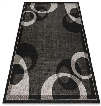 Dywany Luszczow Kusový koberec SISAL FLOORLUX 20078 černý / stříbro Rozměr koberce: 140 x 200 cm
