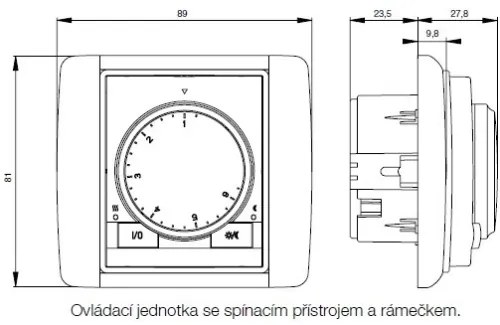 ABB Element,Time termostat bílá/ledová bílá otočný 3292E-A10101 01
