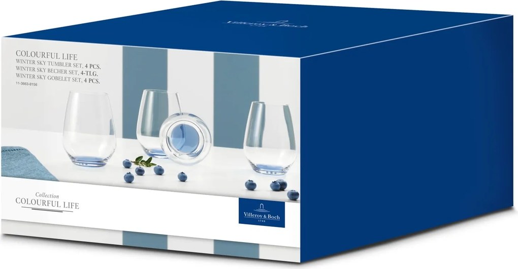 Villeroy&Boch Villeroy & Boch Colourful Life Winter Sky sada sklenic na vodu, 4× 0,42 l