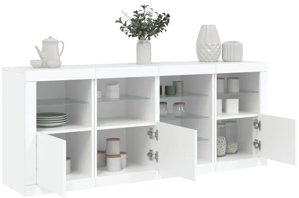 Příborník s LED osvětlením bílý 164 x 37 x 67 cm 3209051