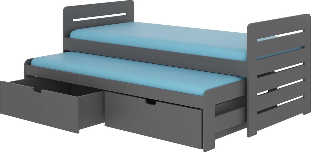 ADRK Furniture Postel dvojitá TOMI 180x80 CH-Tom-GRAP-186-E1408