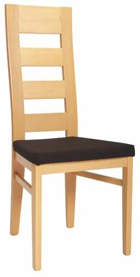 Stima Dřevěná jídelní židle FALCO | Odstín: bílá,Sedák: carabu bordo 80
