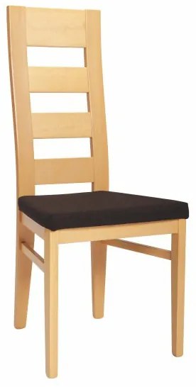 Stima Dřevěná jídelní židle FALCO | Odstín: buk,Sedák: geneza soft F66 marrone