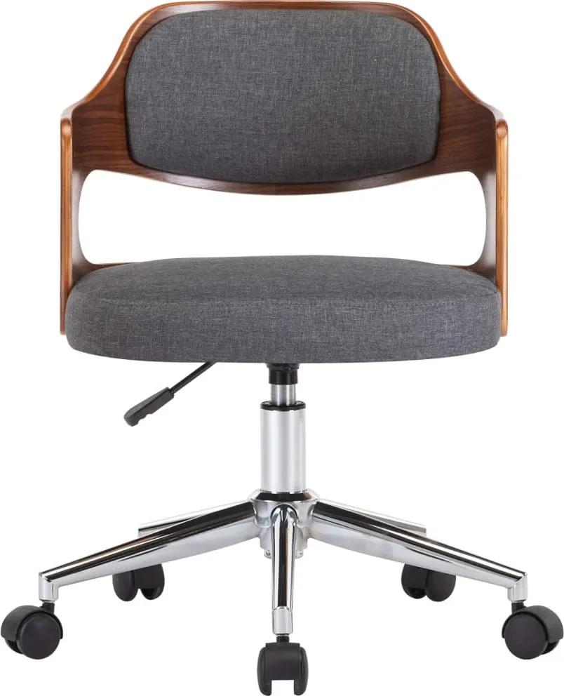 vidaXL Otočné jídelní židle 4 ks ohýbané dřevo a textil [3054939] Barva: krémová