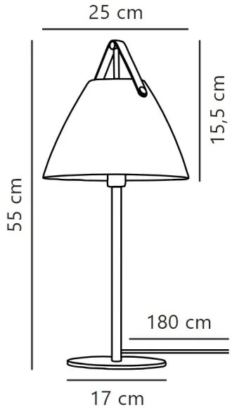 DFTP by Nordlux - Stolní lampa STRAP 1xE27/40W/230V černá