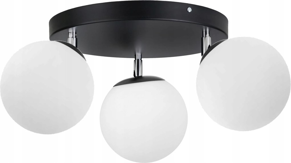 Závěsná Lampa Stropní Svítidlo Stropní Lustr Loft Skleněné Stínidlo Koule Na 3 Led E27