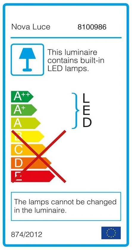 Nova Luce Stropní LED svítidlo GAP, 62W 3000K Barva: Bílá