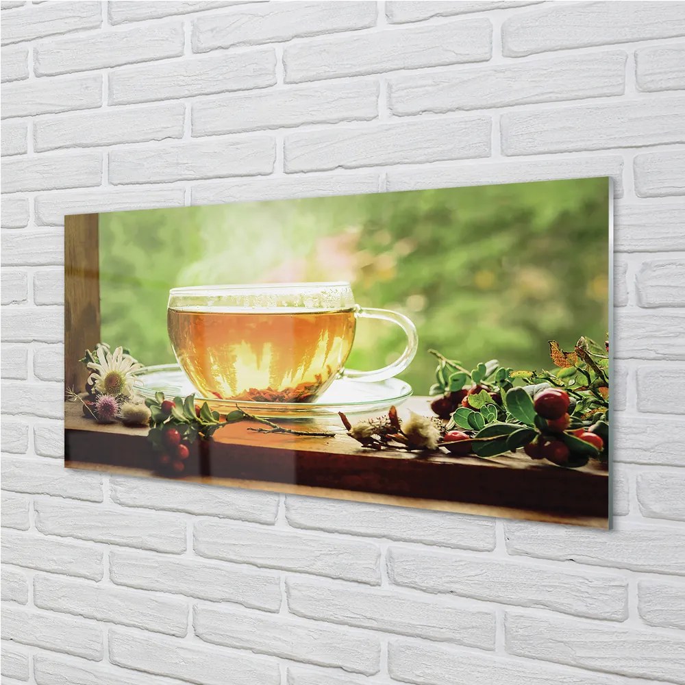 akrylový obraz čaje byliny horké 100x50 cm