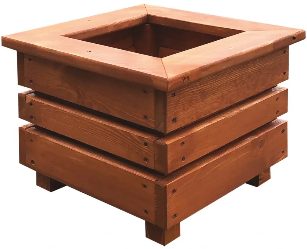 Dřevěný květináč 44x44x36 cm
