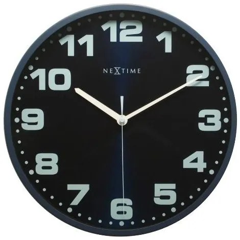 Designové nástěnné hodiny 3053bl Nextime Dash blue 35cm