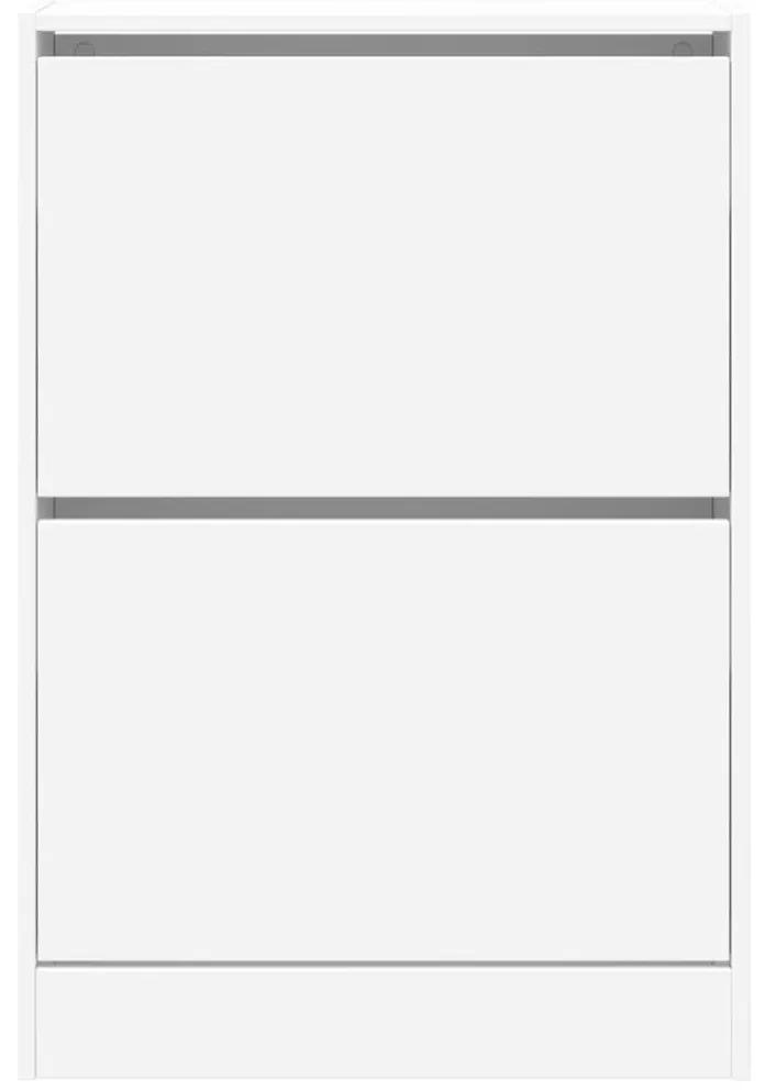 Botník bílý 60 x 21 x 87,5 cm kompozitní dřevo - Default Title