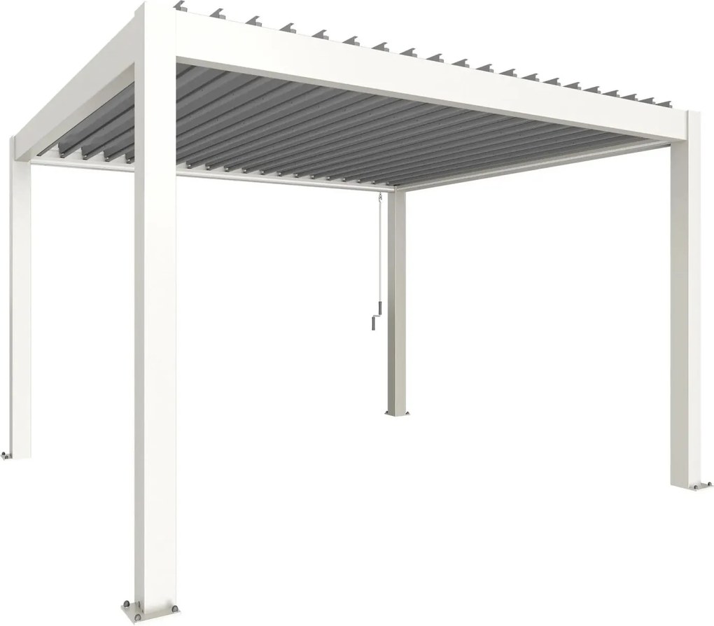 Biohort Pergola 4 x 3,5 bílá/stříbrná 404,5 x 367,5 cm