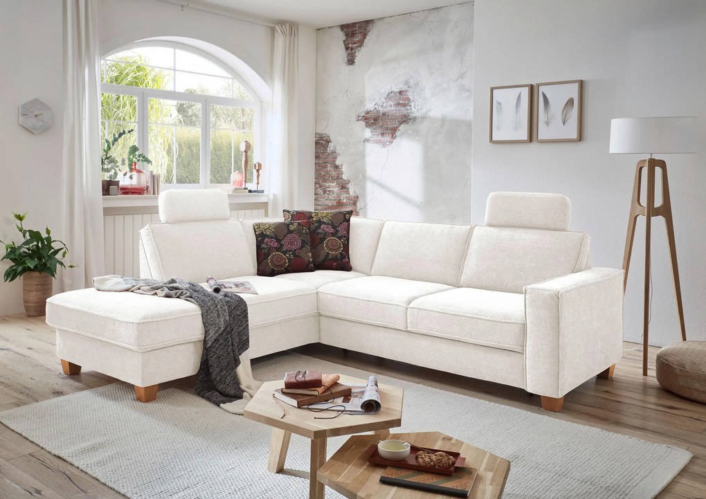 XXXLutz ROHOVÁ SEDAČKA, textil, krémová Sit & More - Sedací soupravy - 000144005816