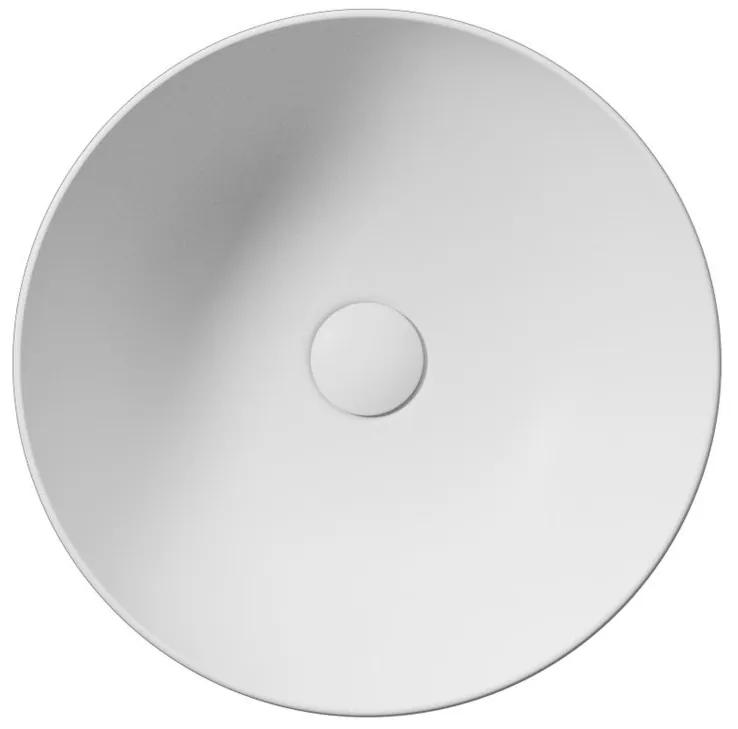 GSI, PURA keramické umyvadlo na desku, průměr 42 cm, bílá mat, 885109