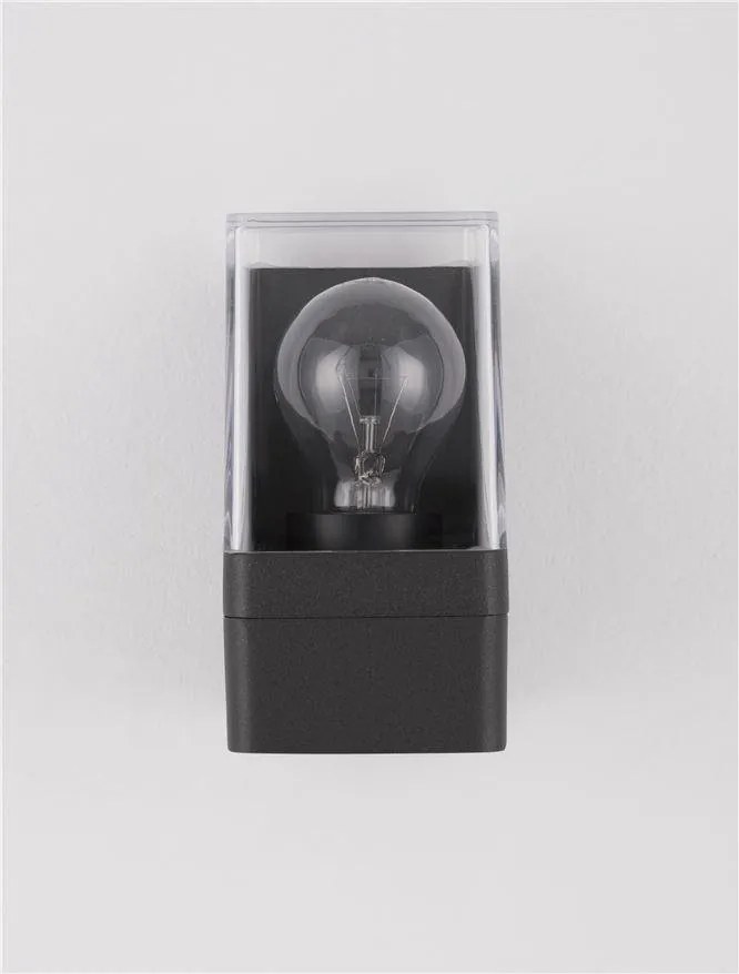NV 9492740 Venkovní nástěnné svítidlo SELENA antracitový hliník a čirý akryl E27 1x12W 220-240V bez žárovky IP65 - NOVA LUCE
