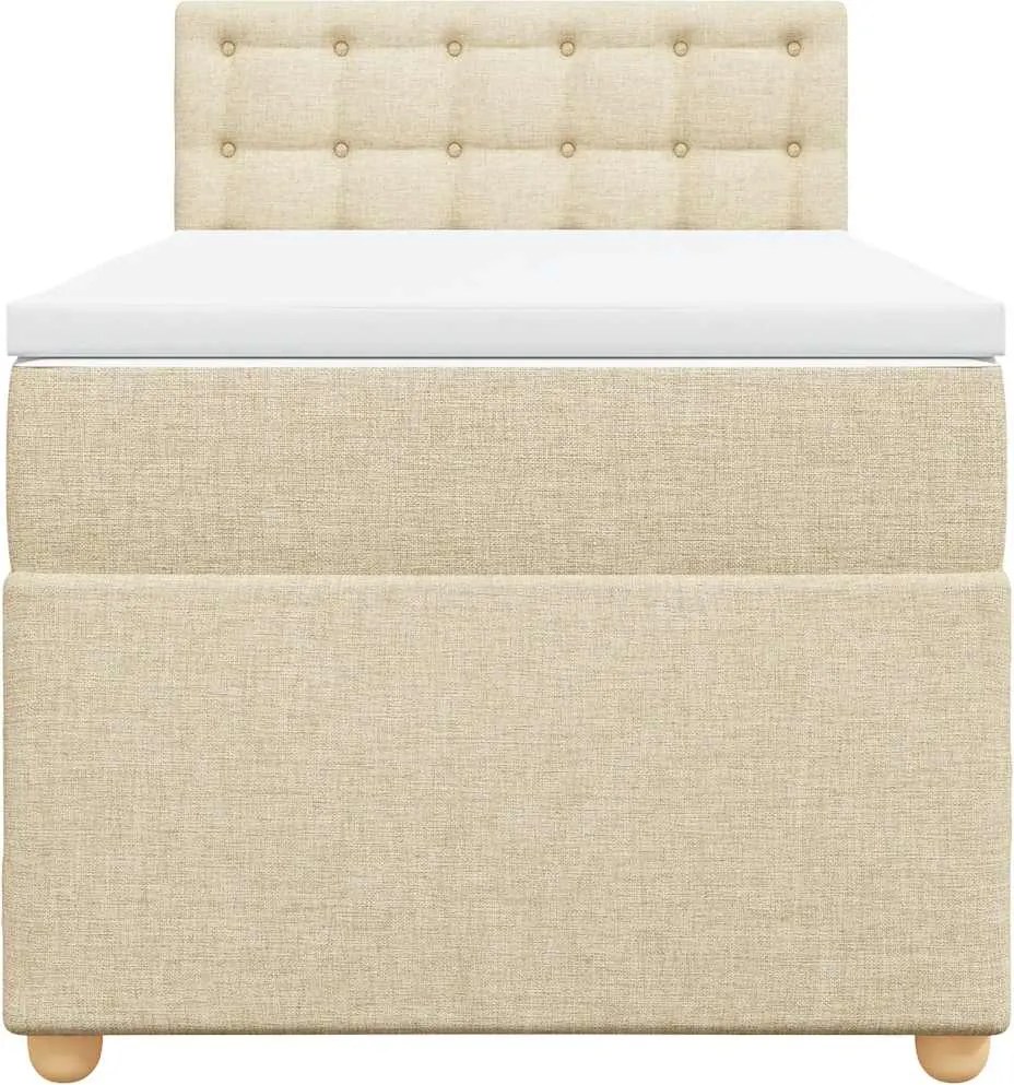 Box spring postel s matrací krémová 80 x 200 cm textil 3286526