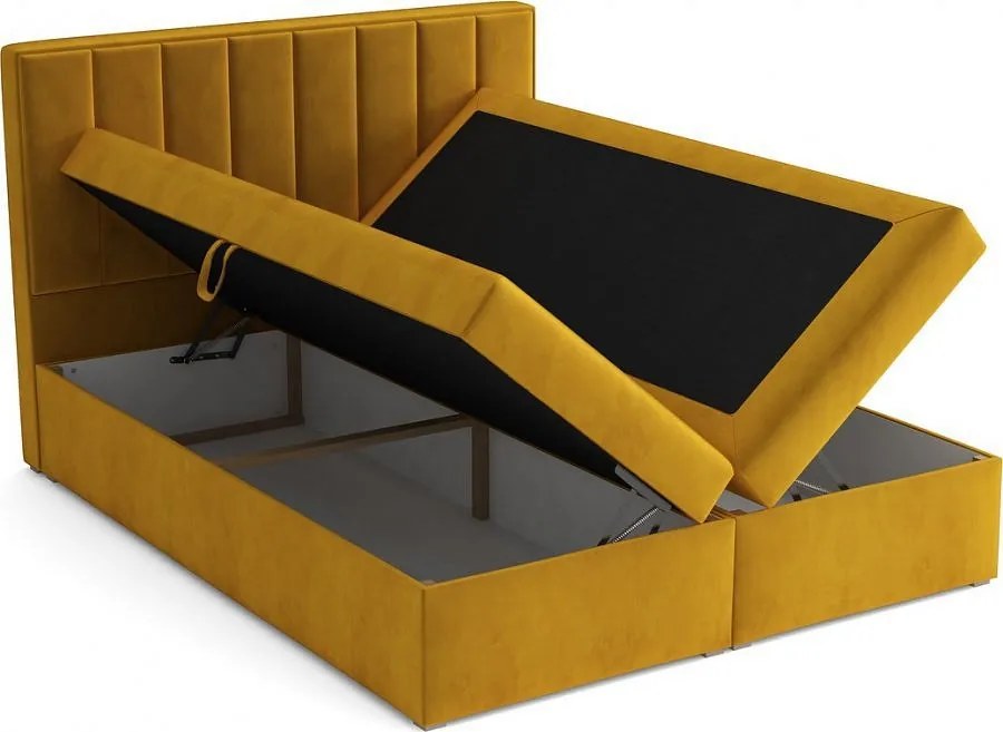 Casarredo - Komfort nábytek Čalouněná postel LUCINI BOX 140x200, s úložným prostorem, výběr látek | potah: bluvel 10