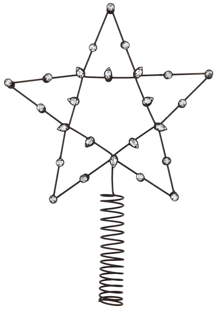 House Doctor Vánoční ozdoba / špice na stromeček Connect Antique Copper, hnědá barva, kov