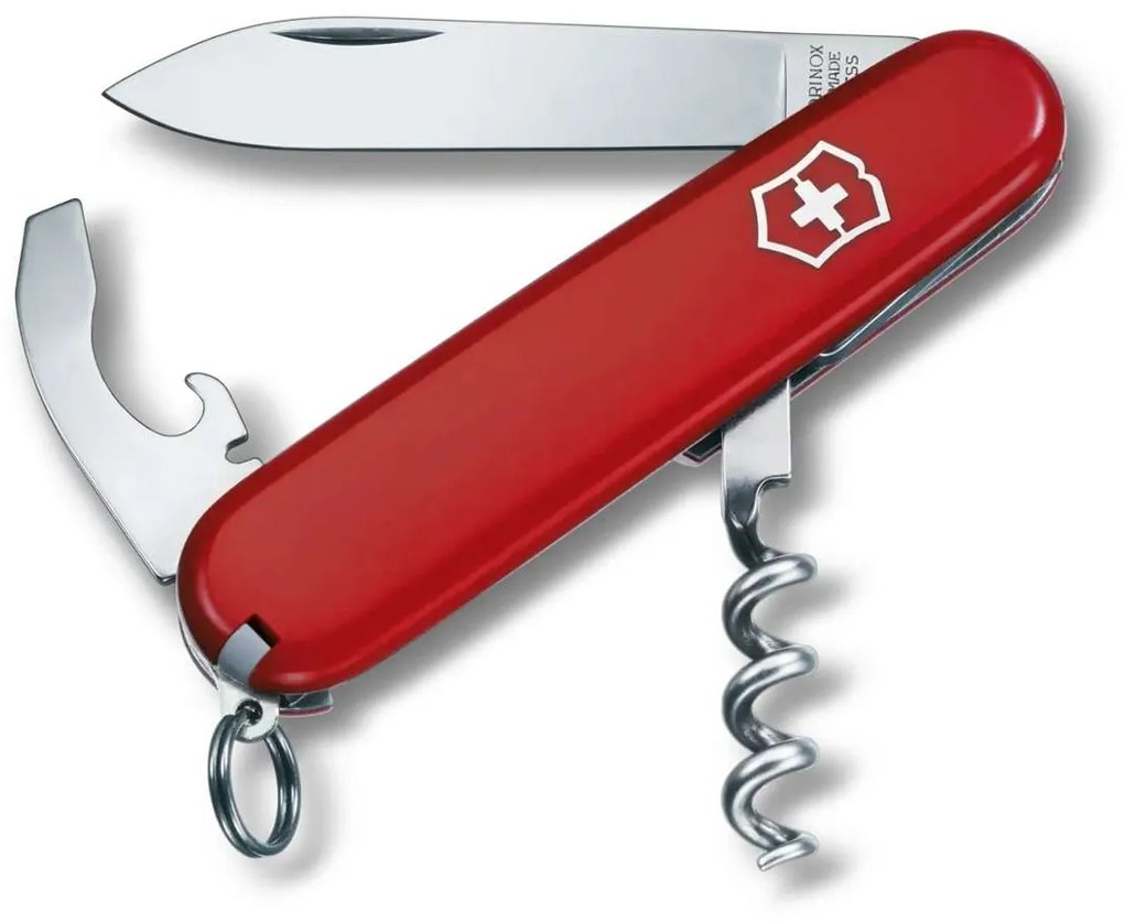 VICTORINOX - Střední kapesní nůž Waiter, 9 funkcí, červená 0.3303