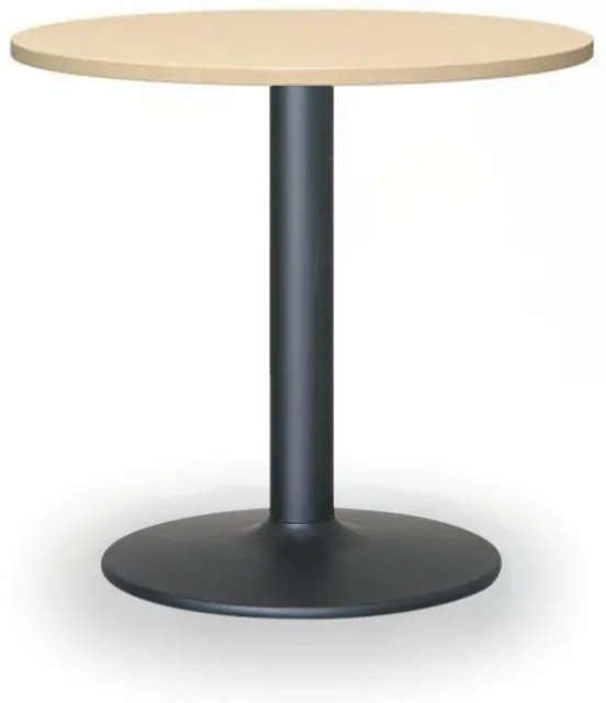 Konferenční stolek ZEUS II, průměr 60 cm, černá podnož, bříza