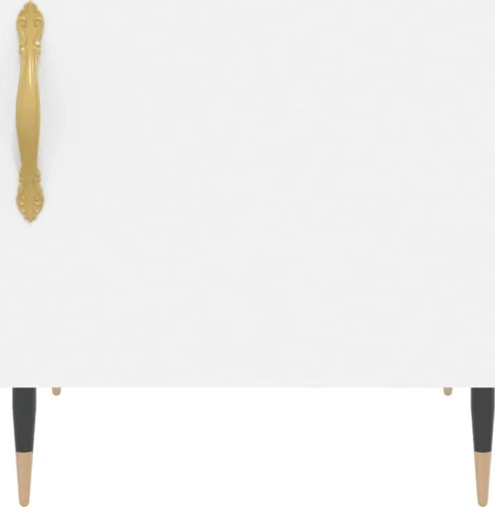 vidaXL Noční stolky 2 ks 40 x 40 x 50 cm kompozitní dřevo [827517] Barva: bílá s vysokým leskem