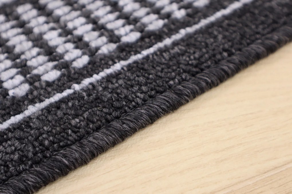 Condor Carpets, Běhoun na míru Promenade 8727 antra, šíře 120 cm, šedá, chodba / předsíň