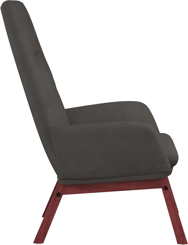Relaxační židle tmavě šedá textil 341384