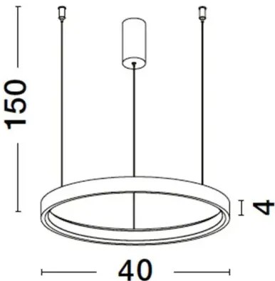 LED lustr Perrine 40 stříbrná