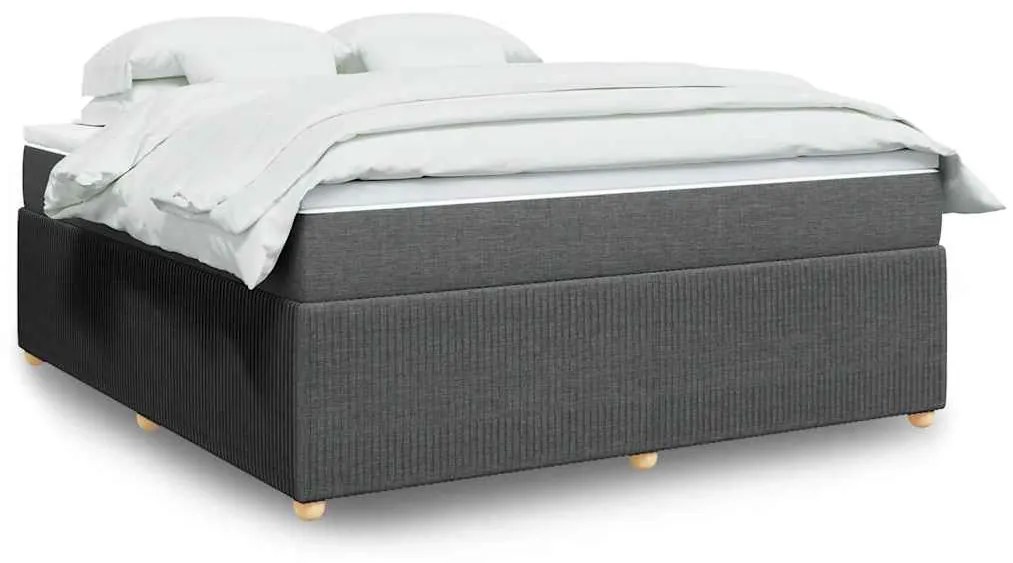 Box spring postel s matrací tmavě šedá 180x200 cm textil 3285589