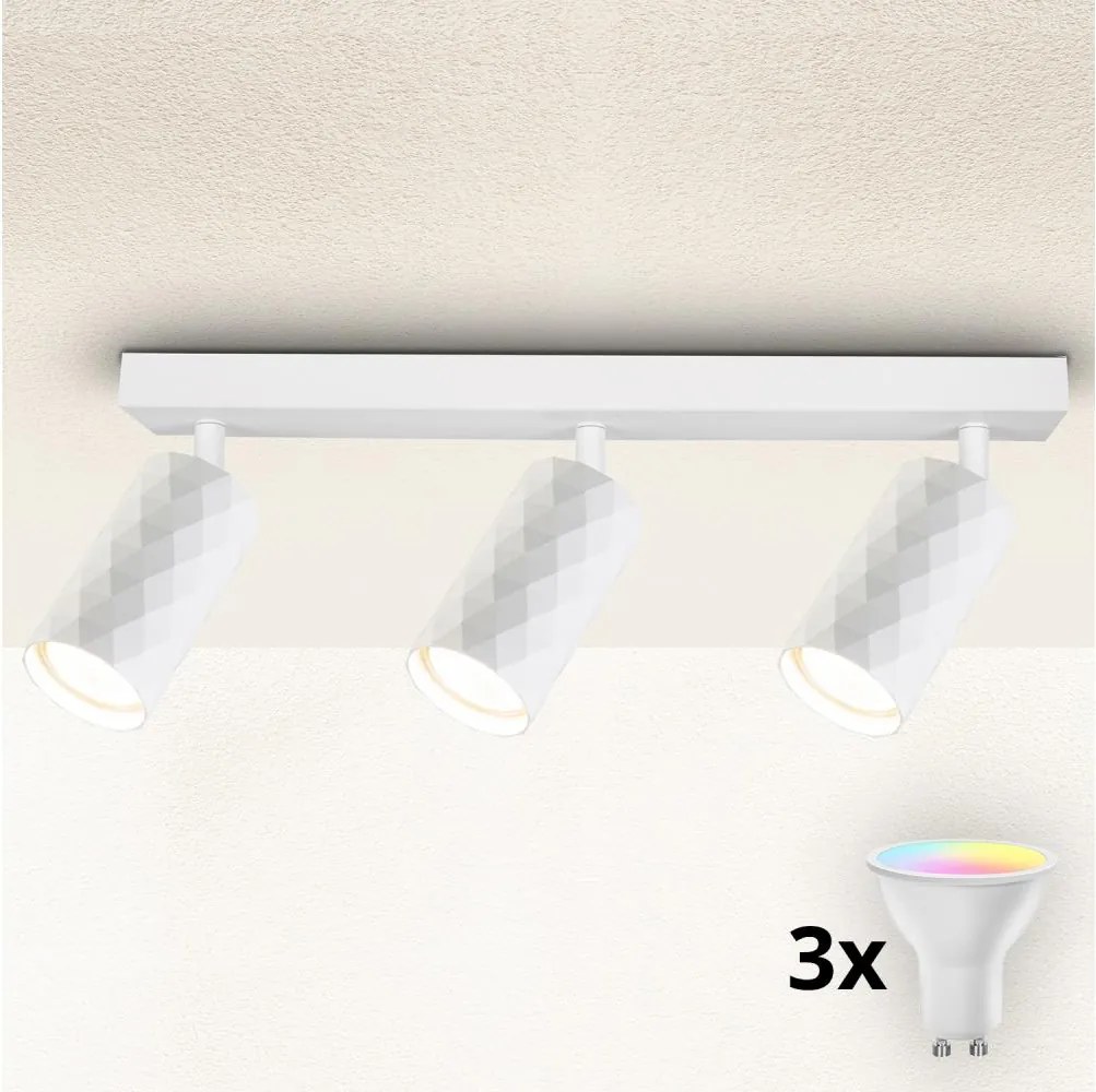 Brilagi - LED RGBW Stmív. bodové svít. SELE DIAMANT 3xGU10/6W/230V Wi-Fi bílá