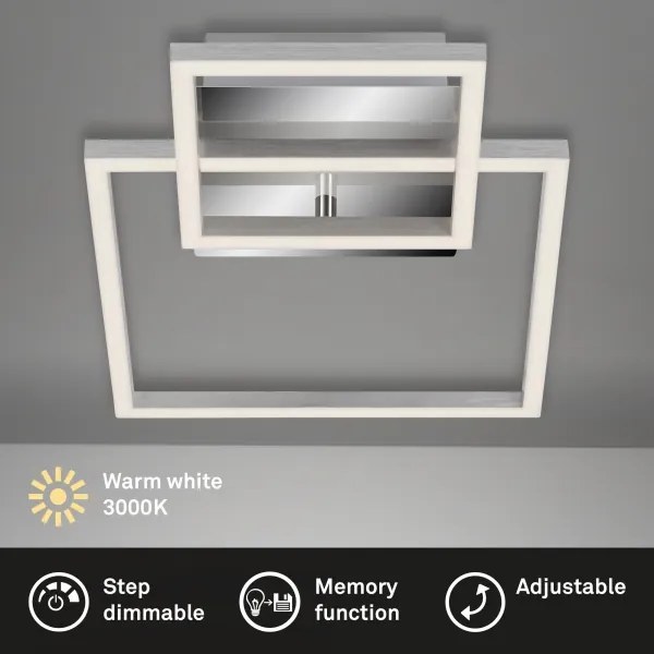 LED Stmívatelné stropní svítidlo LED/12W/230V 3000K matný chrom