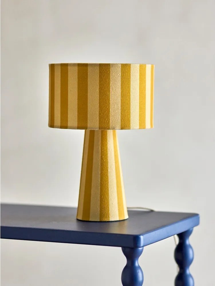 Žlutá látková stolní lampa s textilním stínidlem (výška 30 cm) Emmie – Bloomingville