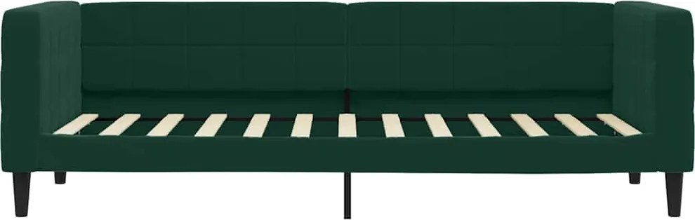 Válenda s přistýlkou tmavě zelená 80 x 200 cm samet 3196686