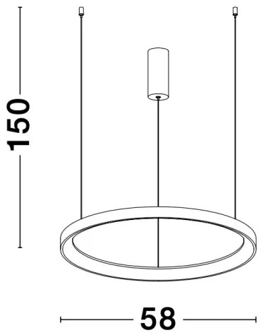 LED lustr Pertino 58 3000K černé