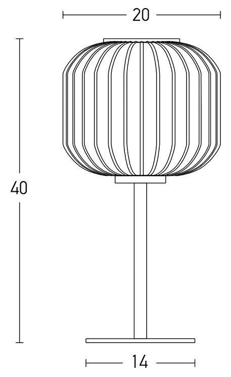 Zambelis 20252 stolní lampa zlatá, 1xE27, 40cm
