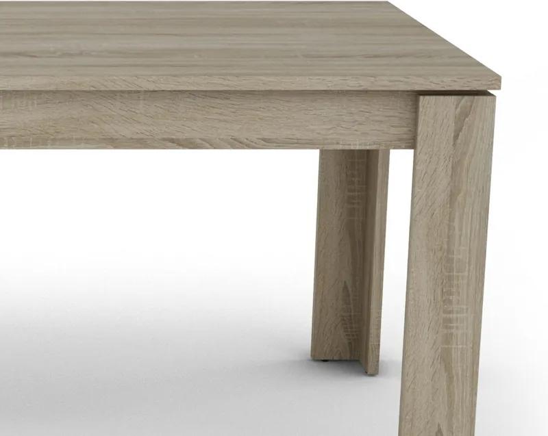 Jídelní stůl Inter 160x80 cm, dub sonoma, rozkládací
