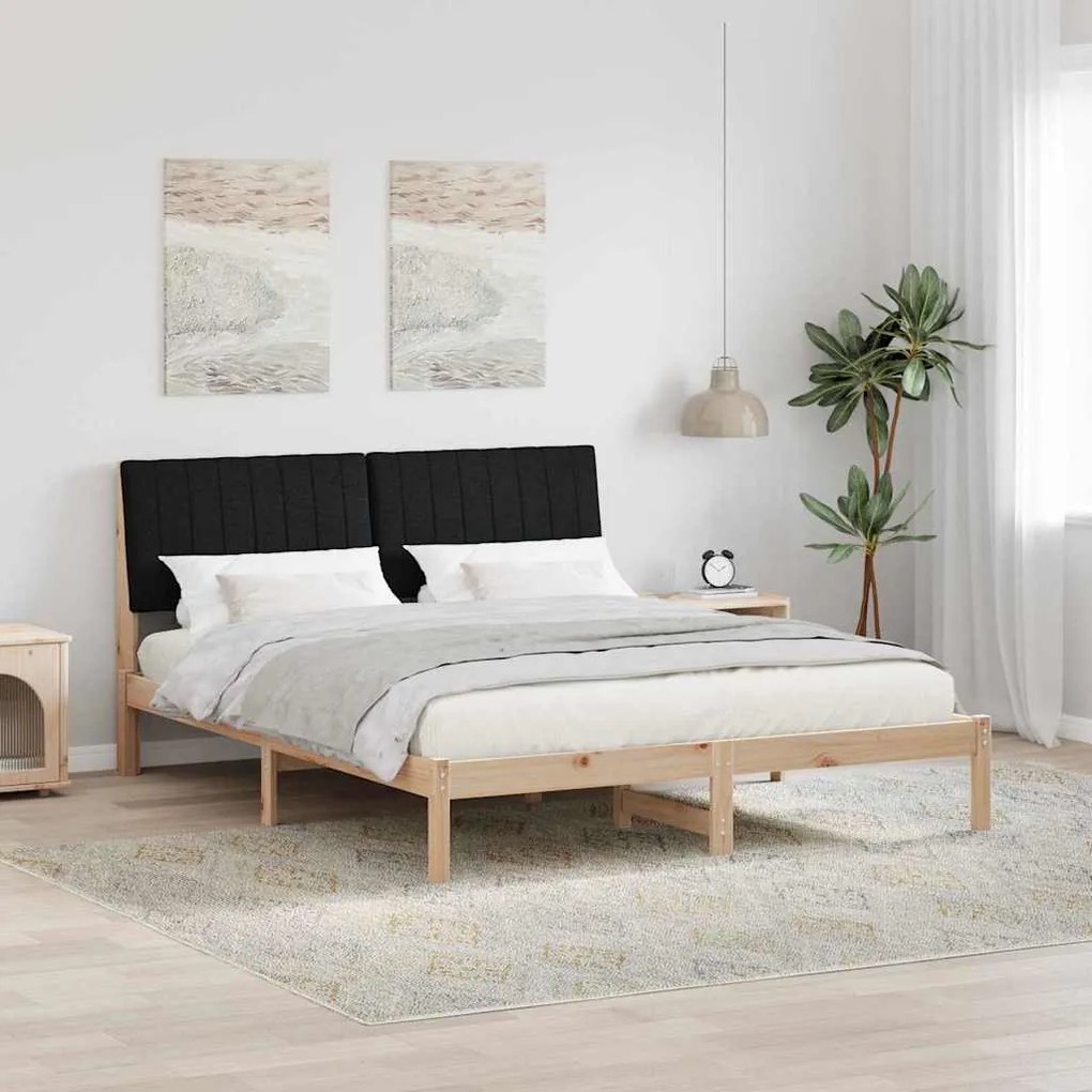 Rám postele s čelo Hnědá 150 x 200 cm Masivní borové dřevo 3394415