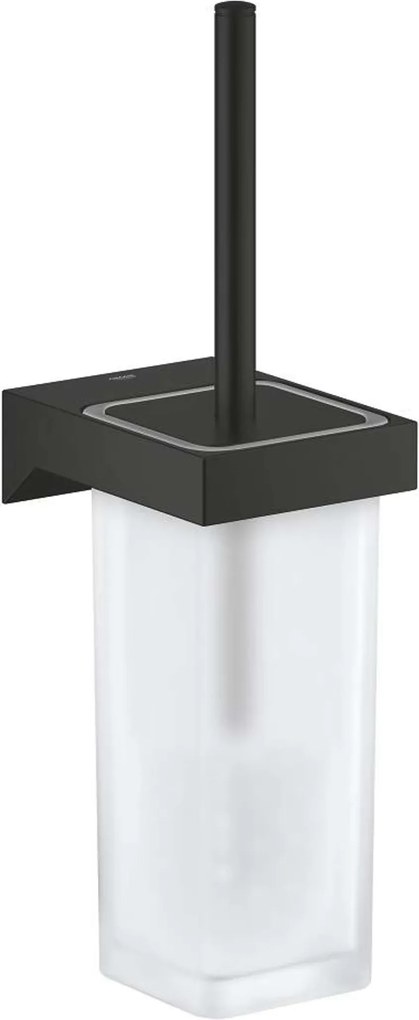 Grohe Selection Cube - WC štětka nástěnná s držákem, mléčné sklo/matná černá 408572430