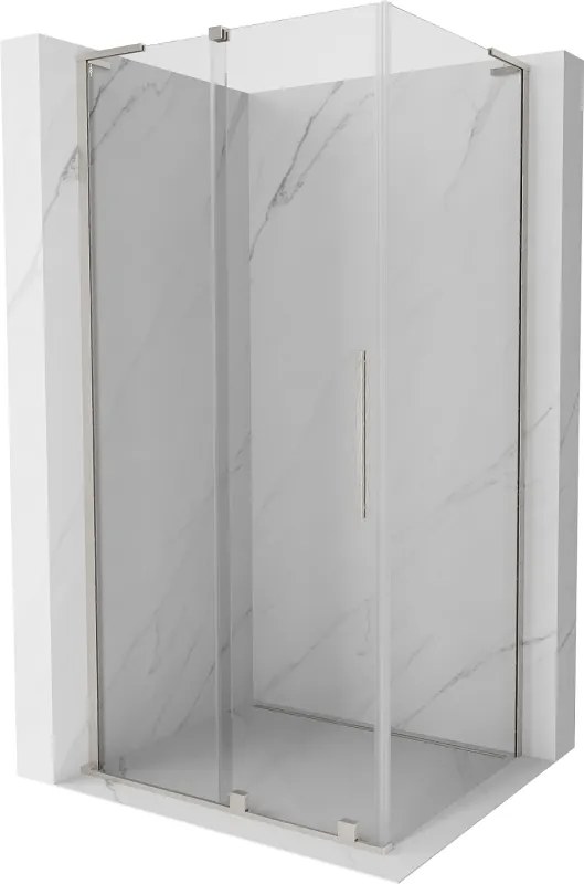 Mexen Velar L, sprchový kout s posuvnými dveřmi 90 x 100 cm, 8mm čiré sklo, broušená ocel, 871-090-100-03-97
